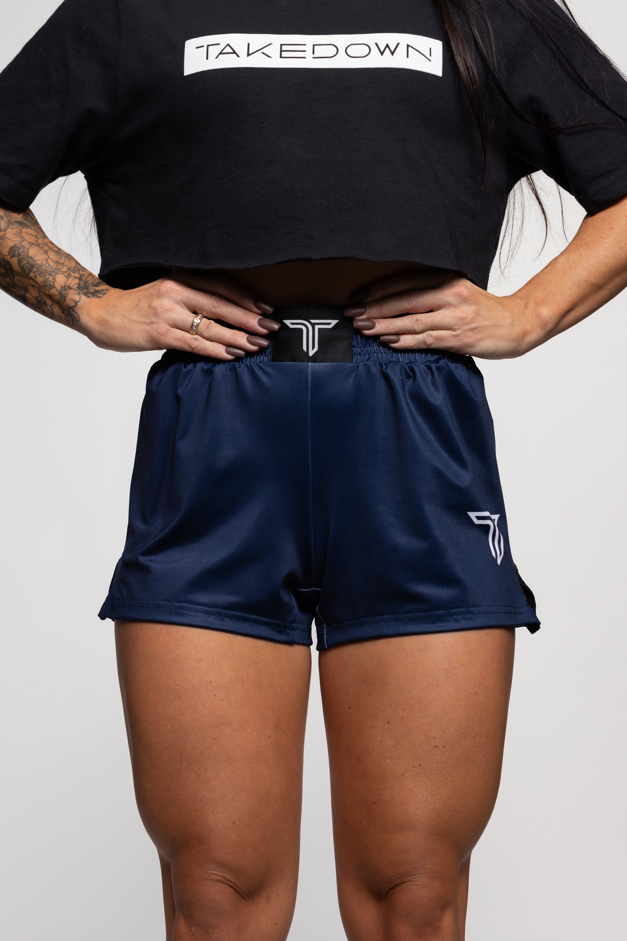 Essential Women's Fight Shorts (3" Inseam) - Navy – Takedown Sportswear