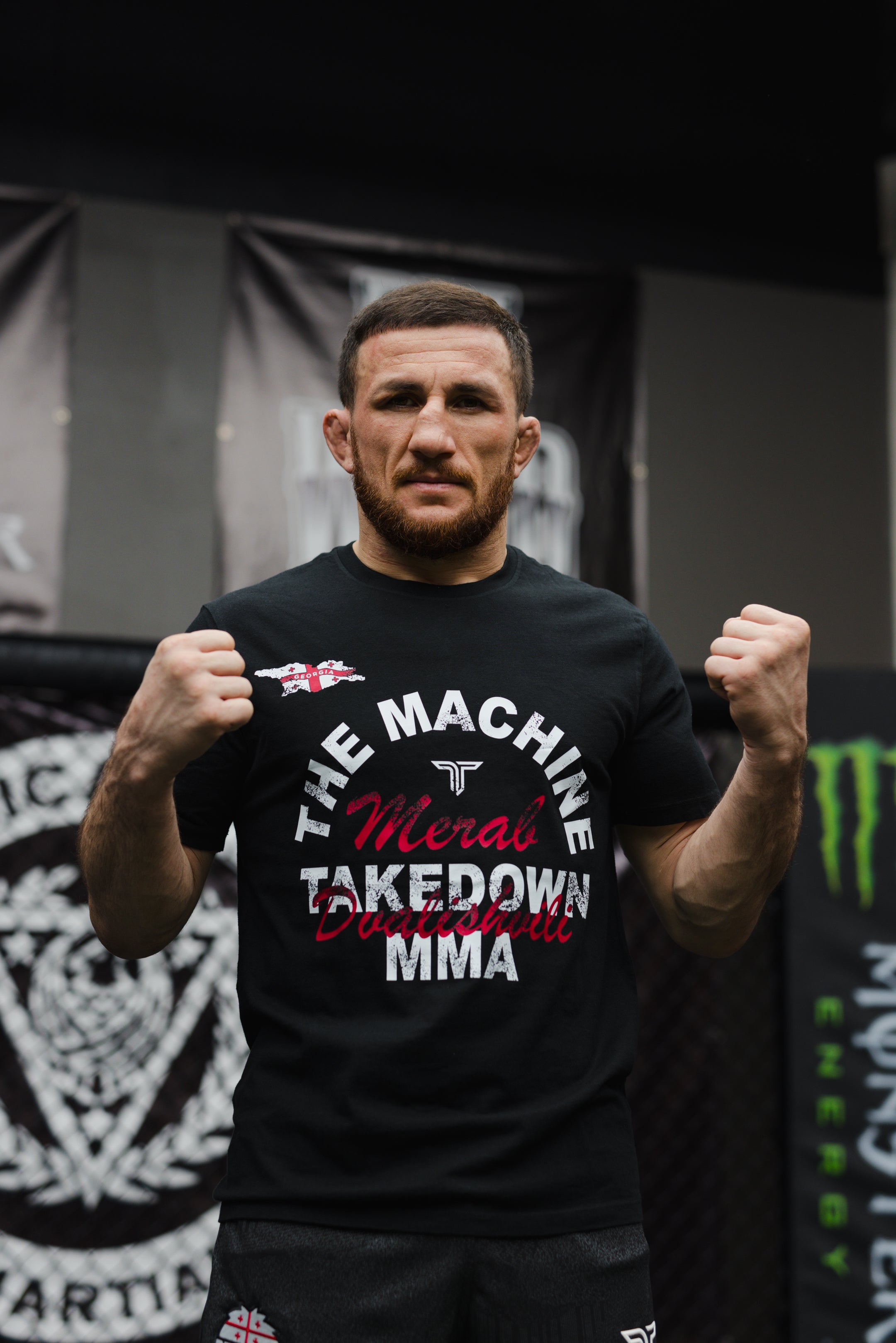 Merab Dvalishvili Fight Shorts (5" Inseam) - White – Takedown Sportswear