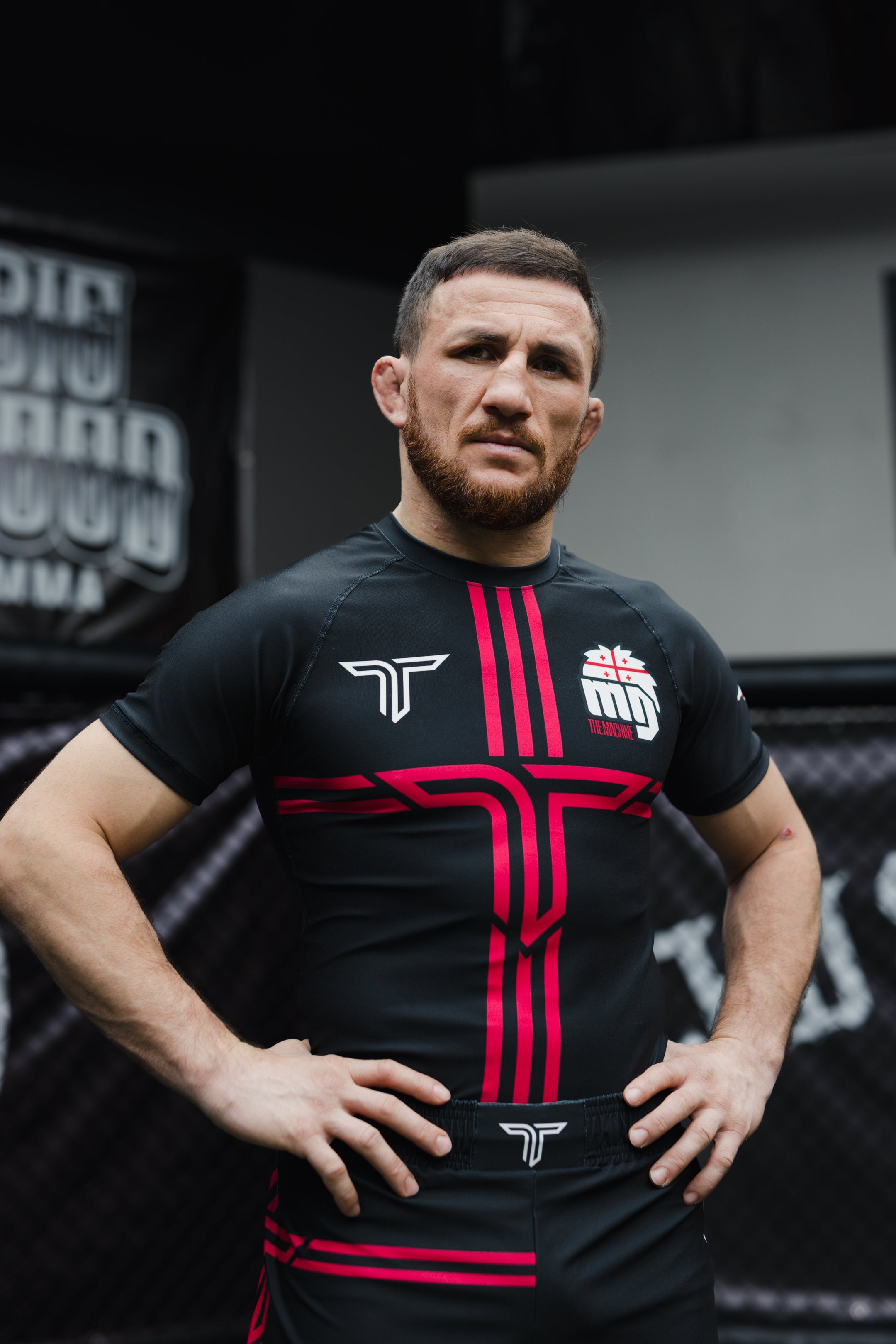 Merab Dvalishvili Short-Sleeve Rashguard - Black – Takedown Sportswear