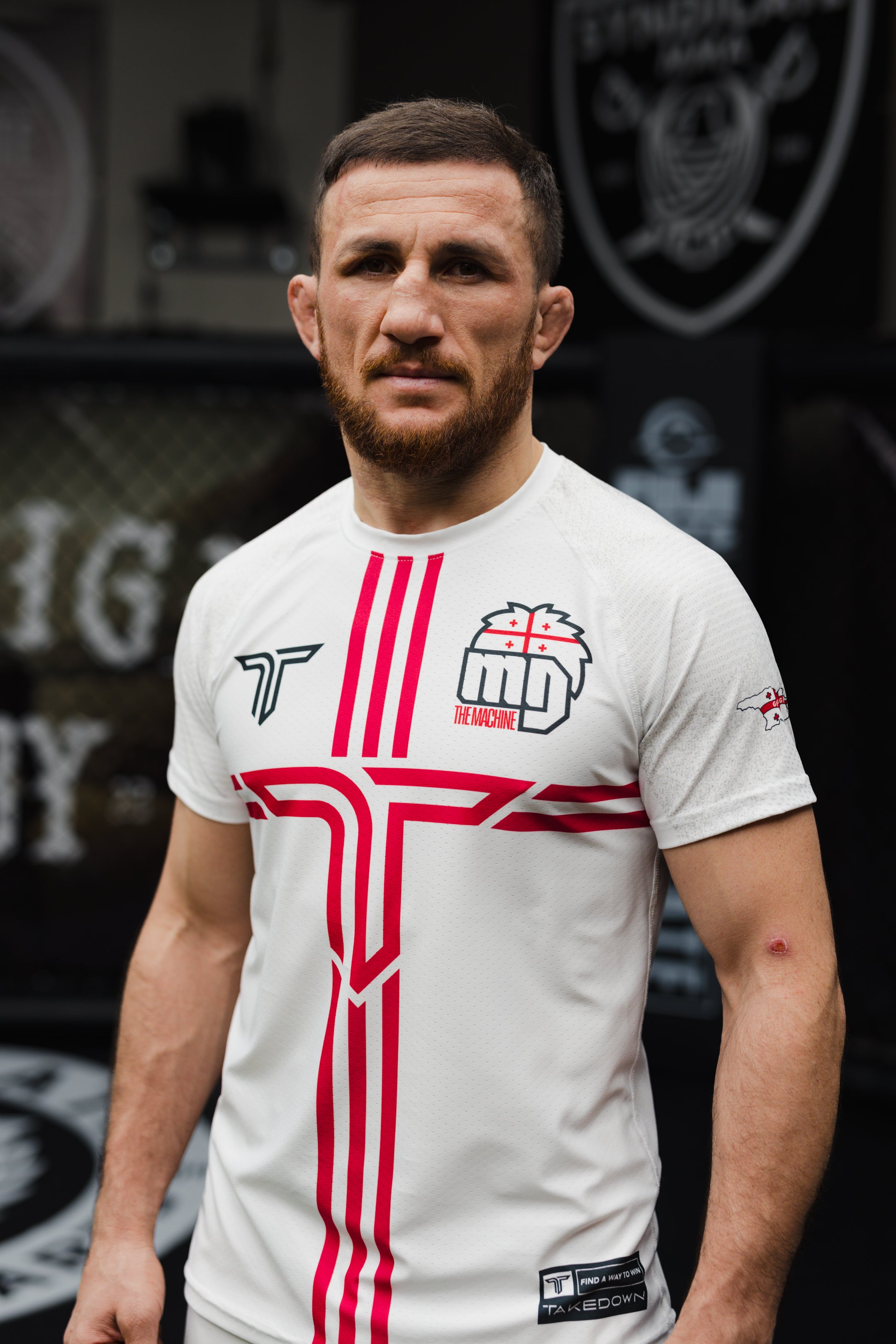 Merab Dvalishvili Fight Shorts (5" Inseam) - White – Takedown Sportswear