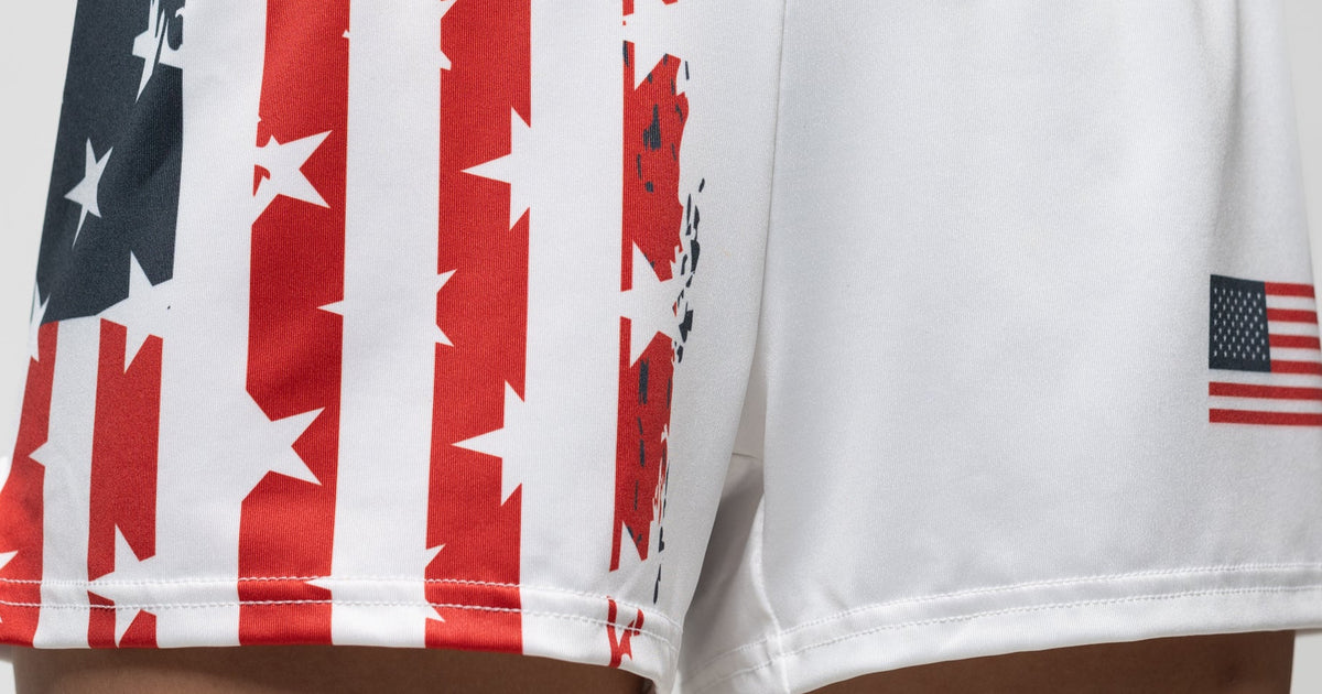 Stars & Stripes Women's Fight Shorts (3" Inseam) - White – Takedown ...