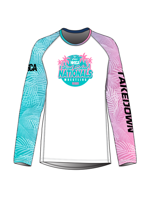 Youth 2026 NHSCA Nationals Long Sleeve Raglan - Pink/Blue *PREORDER ...