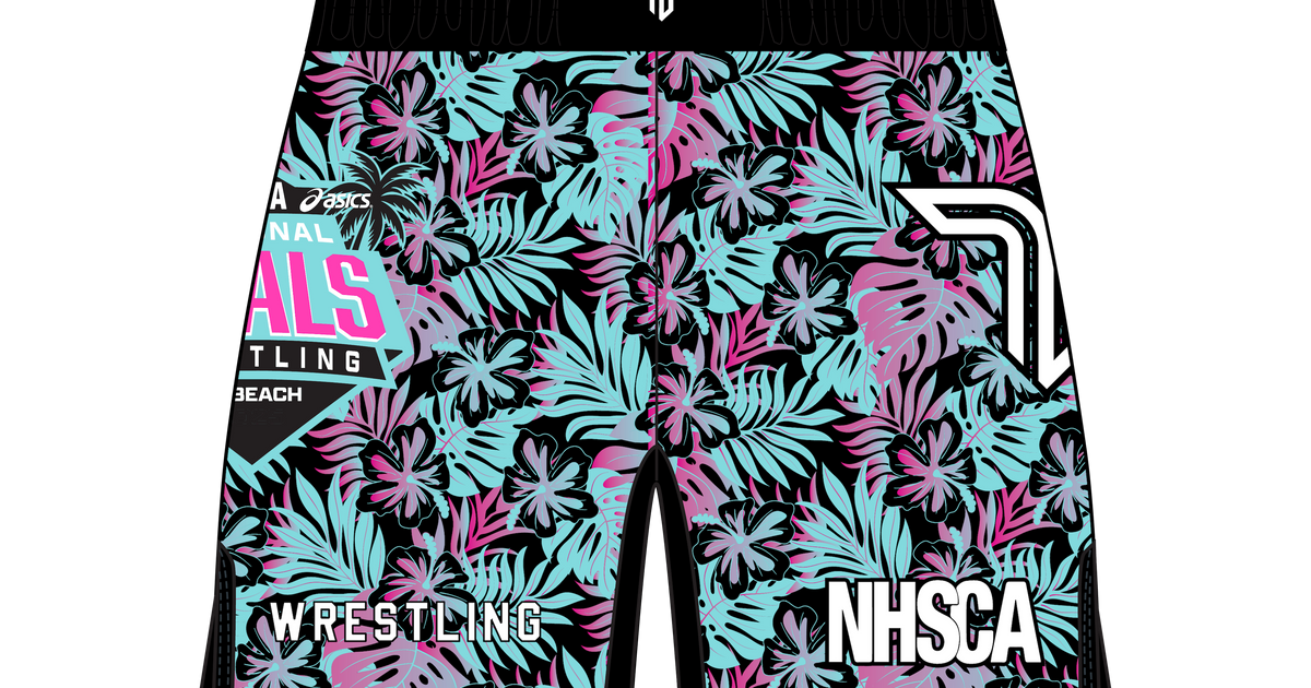 2025 NHSCA Duals Fight Short - Black (5" Inseam) – Takedown Sportswear