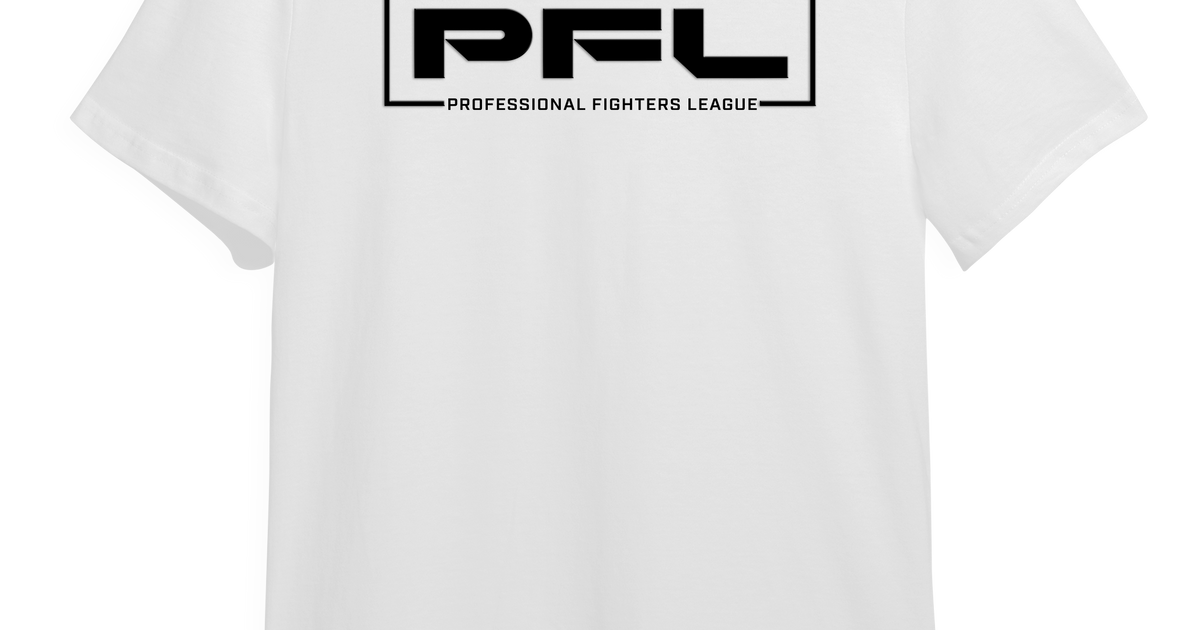 PFL Black Logo T-Shirt - White – Takedown Sportswear